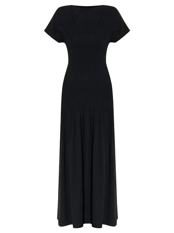 TOTÊME Dress With Pleated Panel - Black