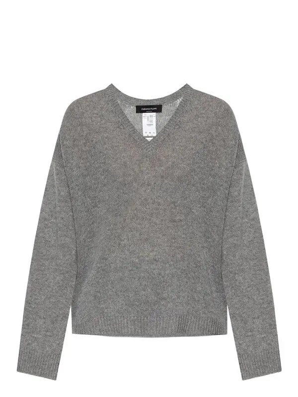 Fabiana Filippi Cashmere V-neck Sweater - Grey
