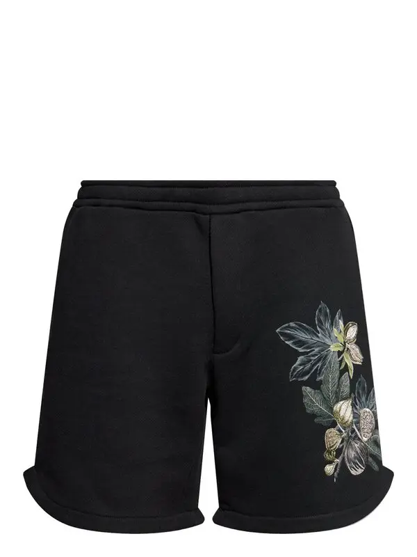 Emporio Armani Embroidered Shorts - Black