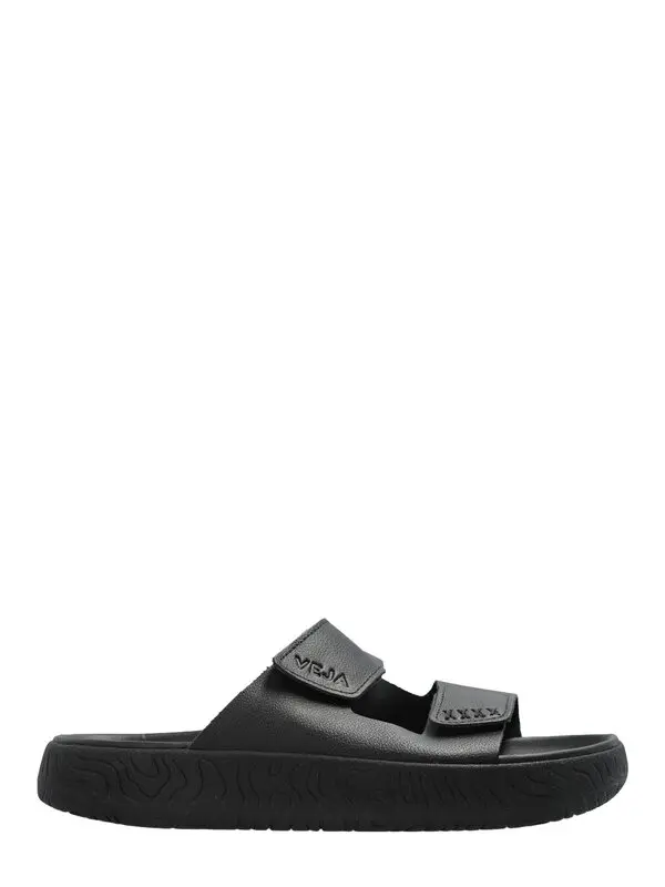 VEJA Etna Leather Slides - Black