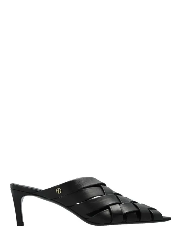 ANINE BING Eve Heeled Mules - Black