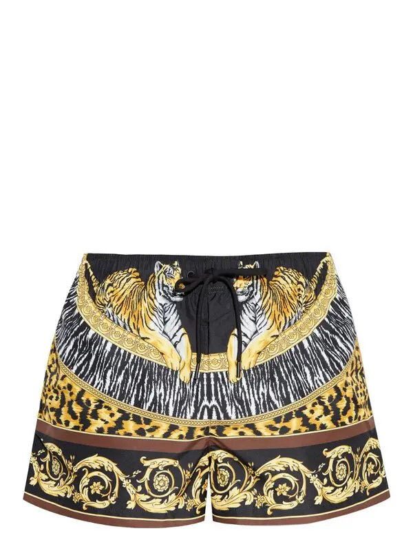 Versace Baroque Print Swim Shorts - Multicolour