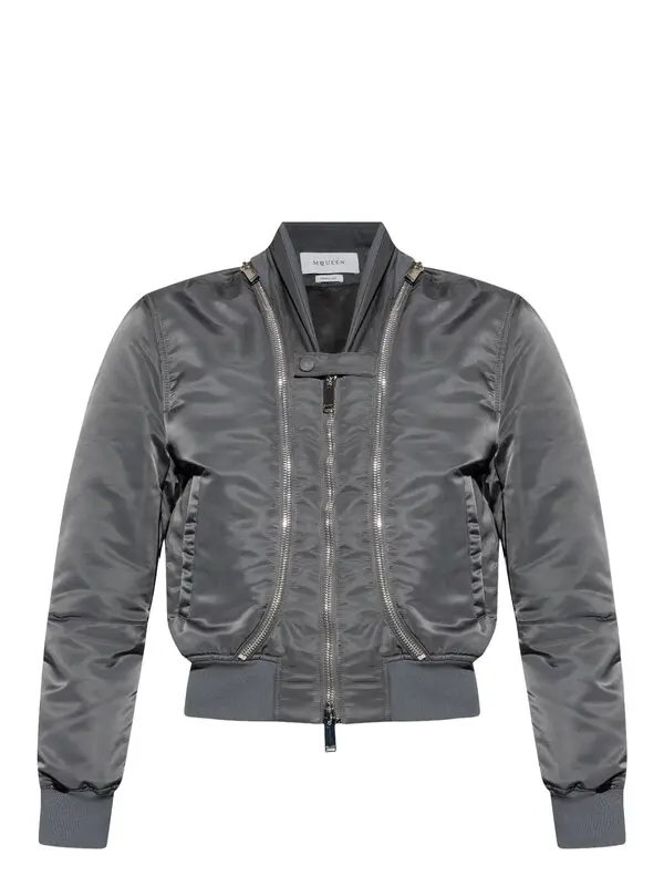 Alexander McQueen Jacket With Zippers - Grey