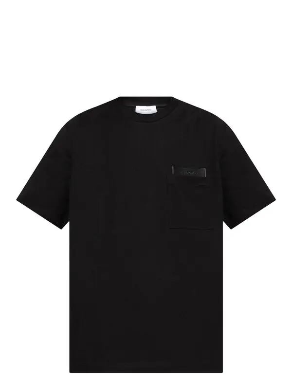FERRAGAMO T-shirt With Pocket - Black