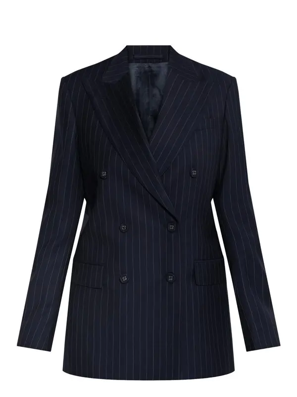 Officine Générale Wool Blazer - Navy Blue