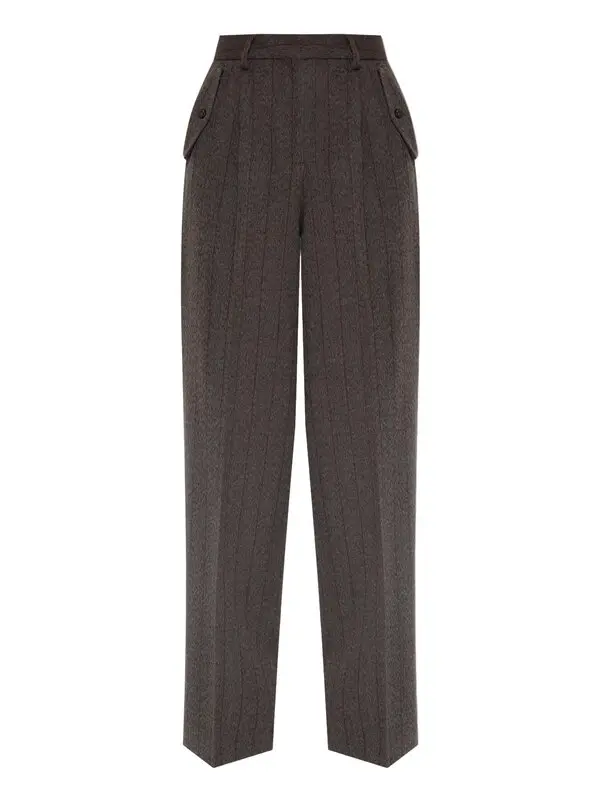 GOLDEN GOOSE Creased Trousers - Brown