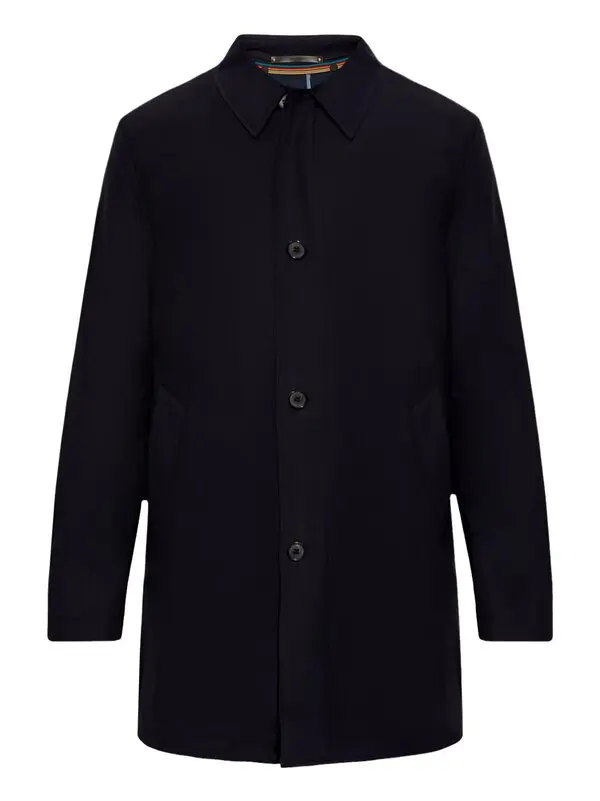 Paul Smith Short Coat With Detachable Lining - Navy Blue