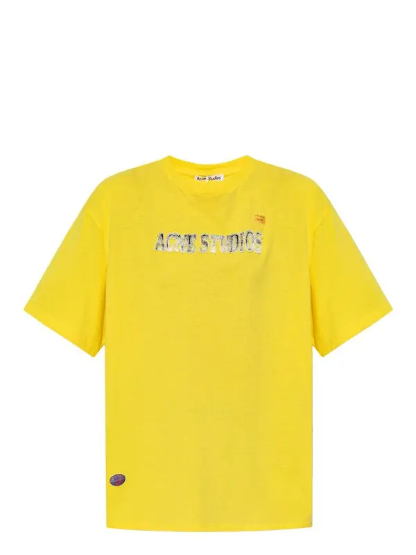 Acne Studios Logo T-shirt - Yellow