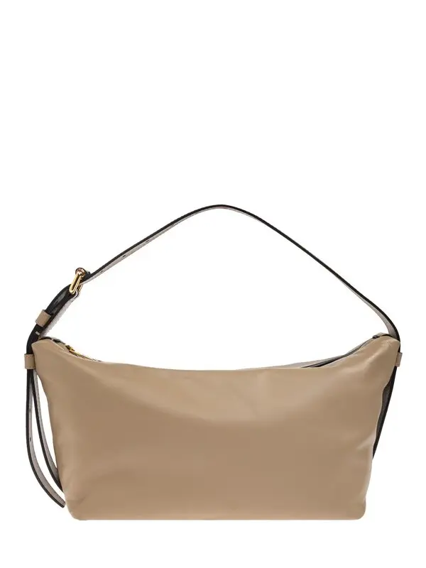 Moschino Leather Shoulder Bag - Beige