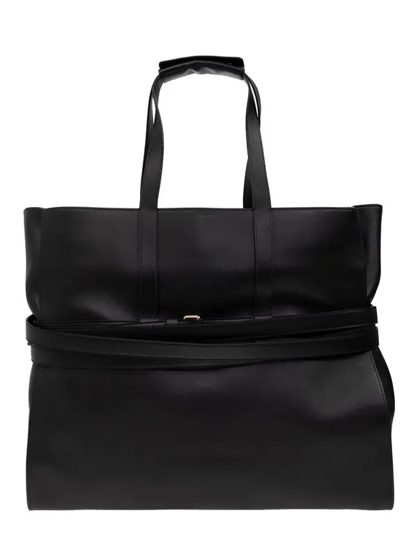 Moschino Leather Duffle Bag - Black