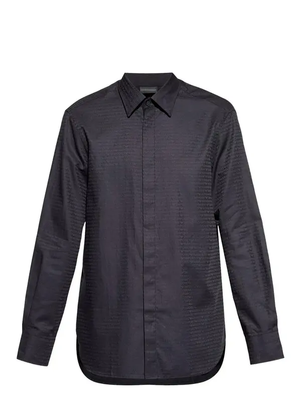 Emporio Armani Monogrammed Shirt - Black