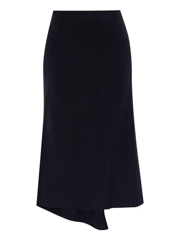 Victoria Beckham Back-slit A-line Skirt - Navy Blue