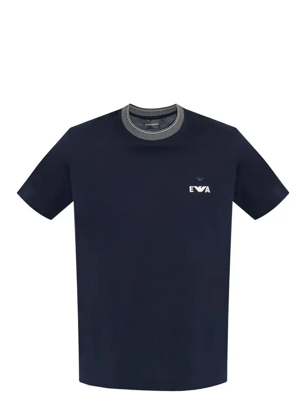 Emporio Armani T-shirt From The 'sustainability' Collection - Navy Blue