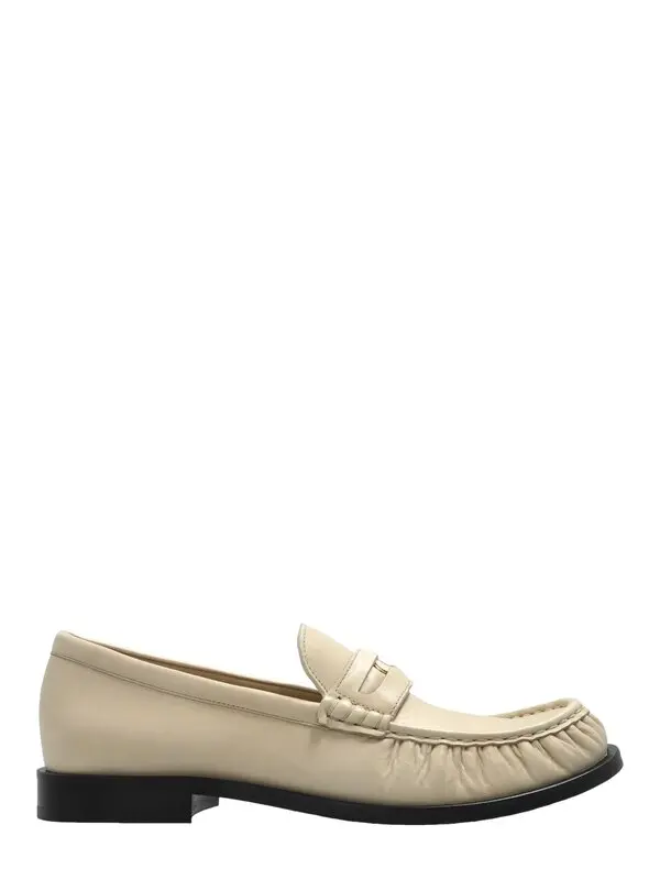 Burberry Leather Loafers - Cream