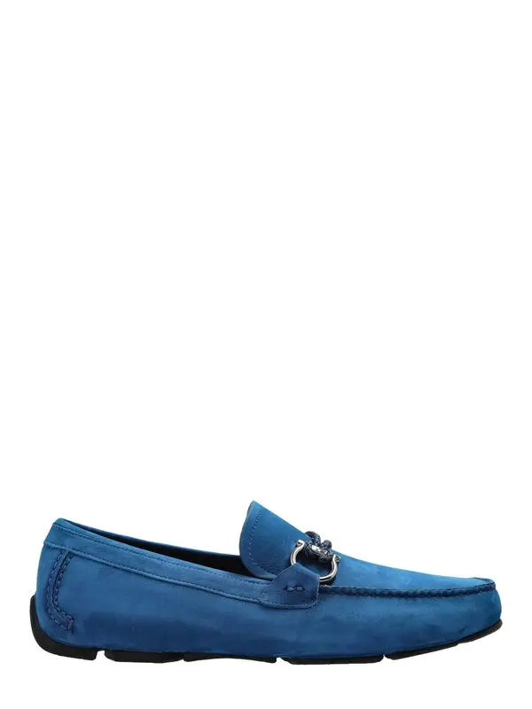 FERRAGAMO Suede Front Loafers - Blue
