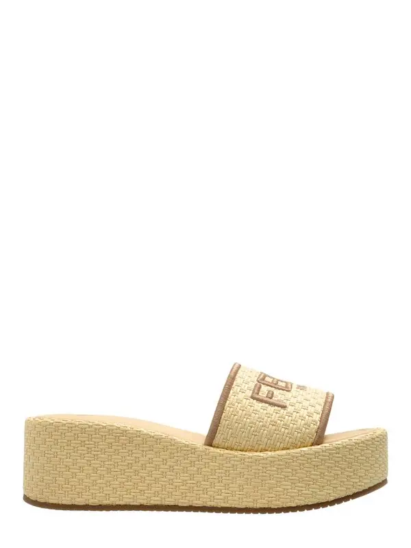 Fendi Platform Slides - Cream