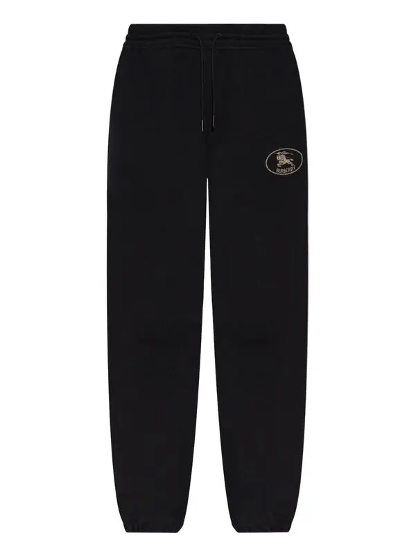 Burberry Trousers With Logo - Black