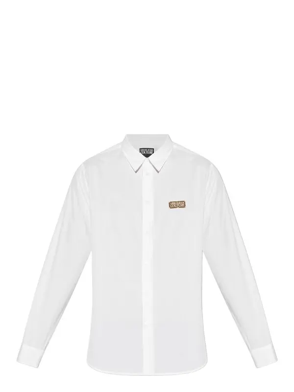 Versace Logo Appliqué Shirt - White