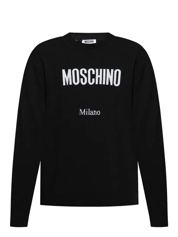 Moschino Sweater With Logo - Black