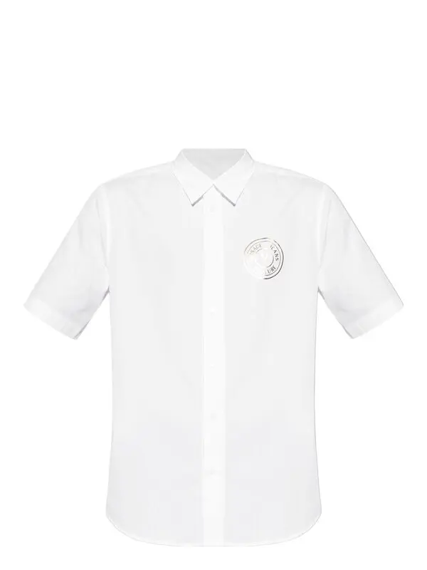 Versace Shirt With Printed Logo - White
