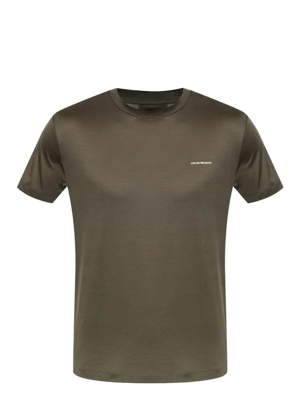 Emporio Armani T-shirt With Printed Logo - Green