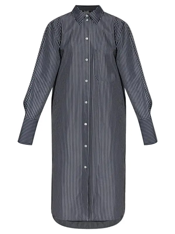 TOTÊME Striped Shirt Dress - Black
