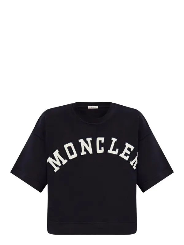 Moncler T-shirt With Logo - Navy Blue