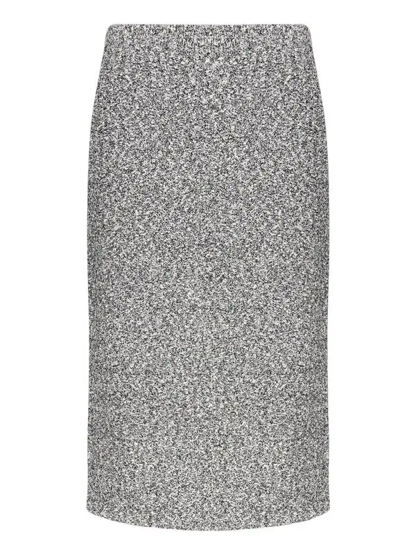 Tory Burch Mélange Bouclé Skirt - Grey