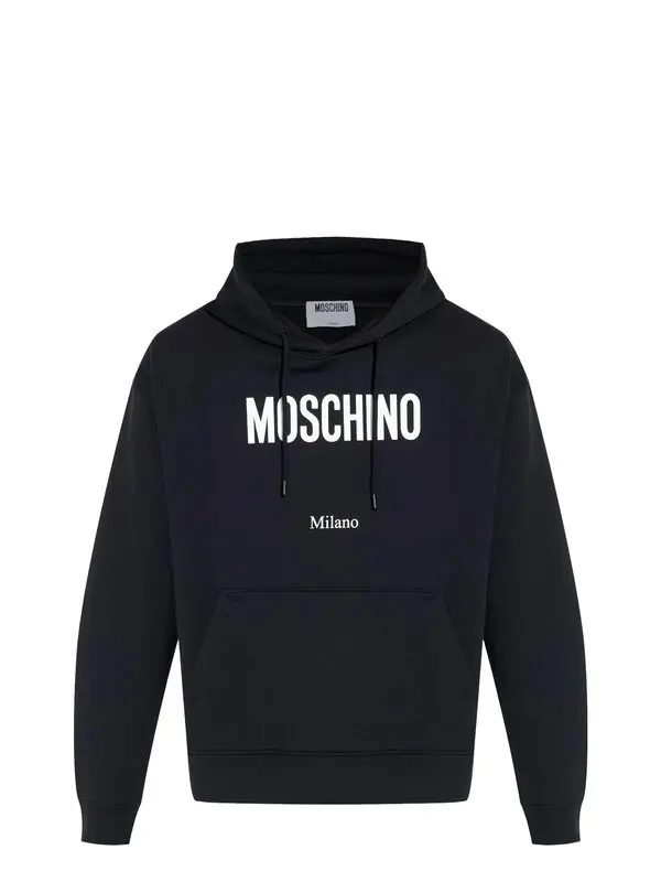 Moschino Printed Cotton Sweatshirt - Black