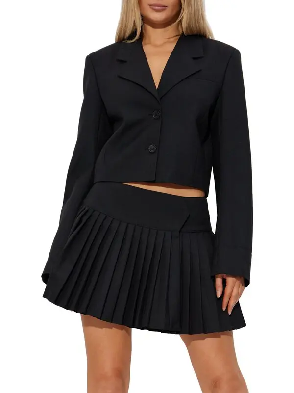 Off-White Cropped Blazer - Black