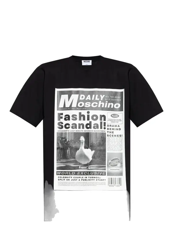 Moschino T-shirt With Print - Black