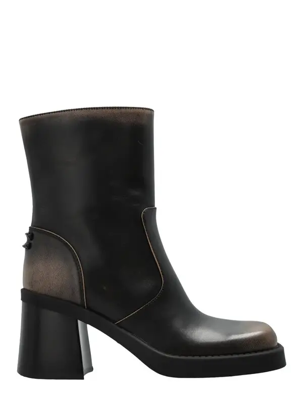 COACH Sculpted Heeled Ankle Boots - Brown