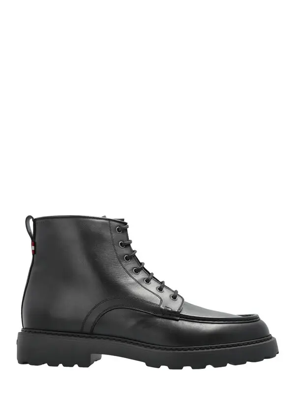 Bally Gaverin Leather Ankle Boots - Black