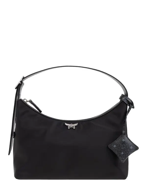 Mcm Shoulder Bag With Logo - Black