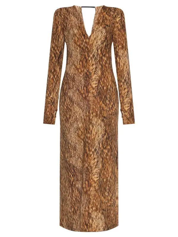 MAISON MARGIELA Printed Dress - Brown