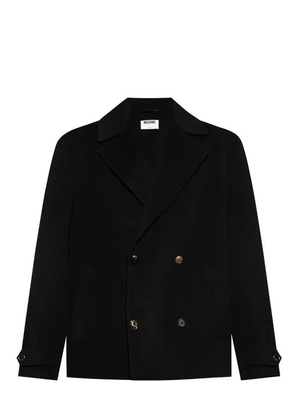 Moschino Wool And Cashmere Blend Coat - Black