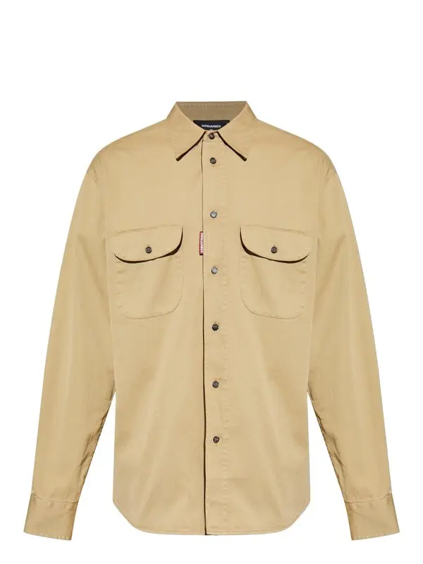 Dsquared2 Shirt With Logo - Beige