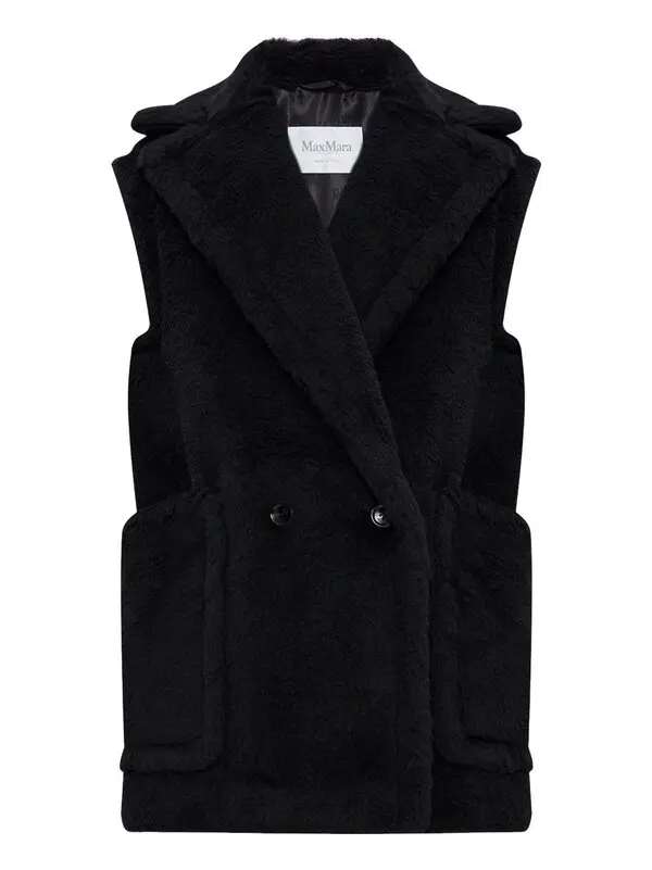 Max Mara Faux Fur Vest - Black