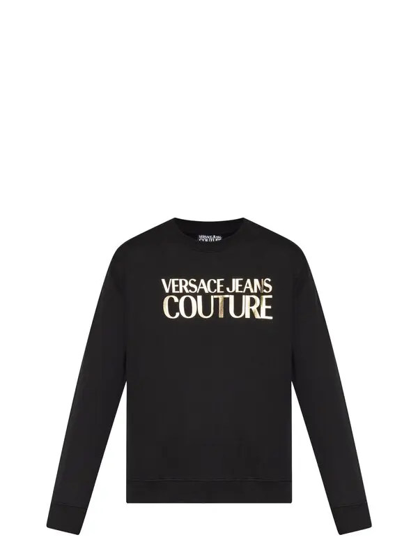 Versace Sweatshirt With Printed Logo - Black