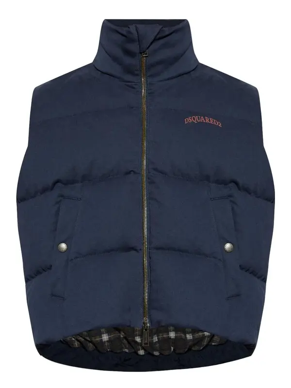 Dsquared2 Quilted Down Vest - Navy Blue