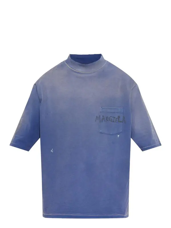 MAISON MARGIELA T-shirt With Logo - Blue