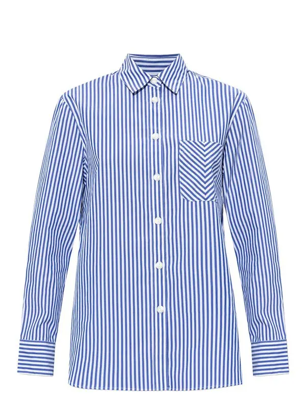 Rag & Bone Striped Cotton Shirt - Blue