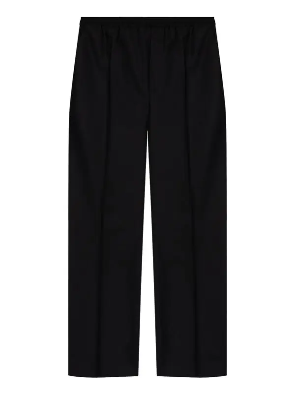 Moschino Wool Wide-leg Trousers - Black