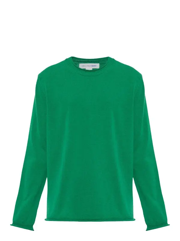 Comme Des Garçons Crew Neck Wool Sweater - Green