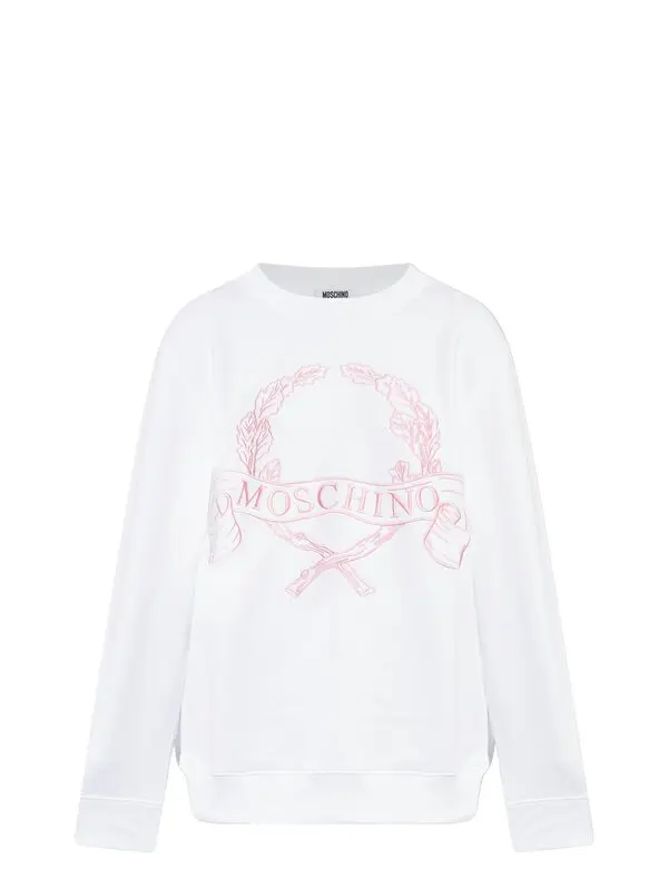 Moschino Embroidered Crewneck Sweatshirt - White