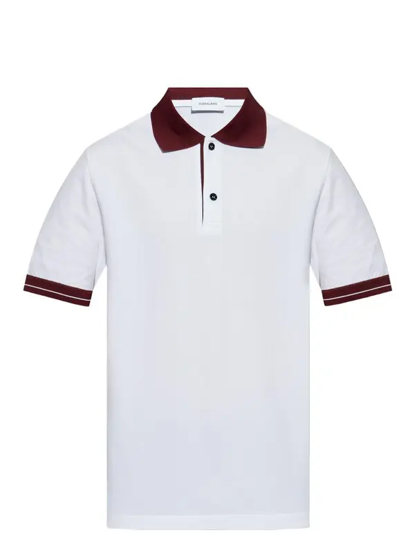 FERRAGAMO Cotton Polo - White