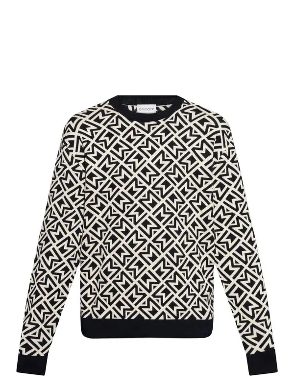 Moncler Patterned Knit Sweater - Cream