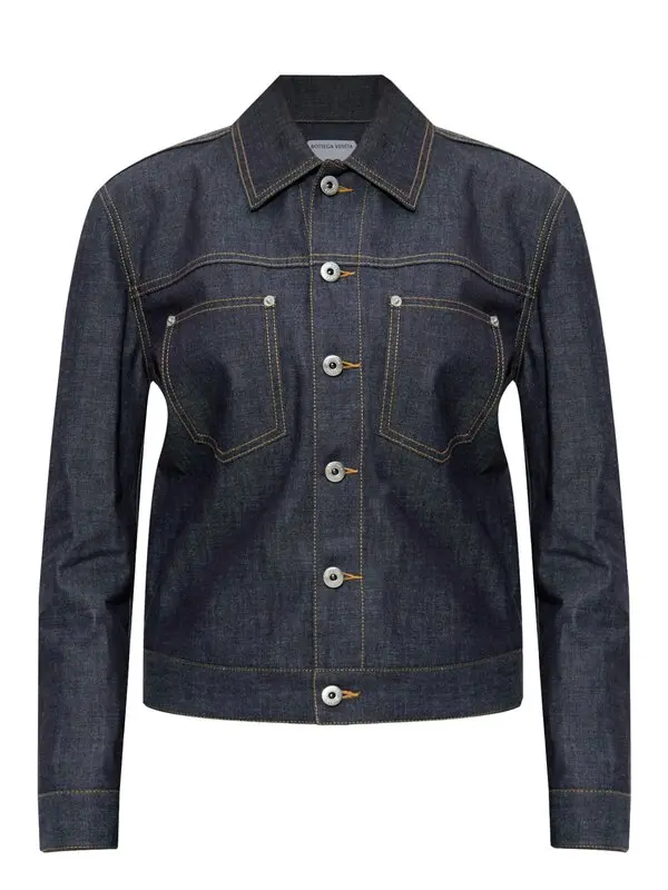 Bottega Veneta Denim Jacket - Navy Blue