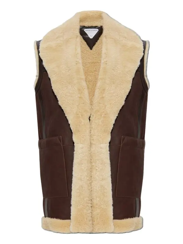 Bottega Veneta Leather Vest - Brown