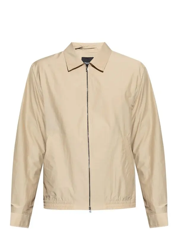 Theory Lightweight Jacket With Classic Collar - Beige